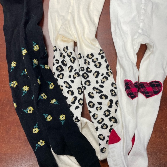 Accessories | Kids Patterned Tights Set Black White Cream | Poshmark